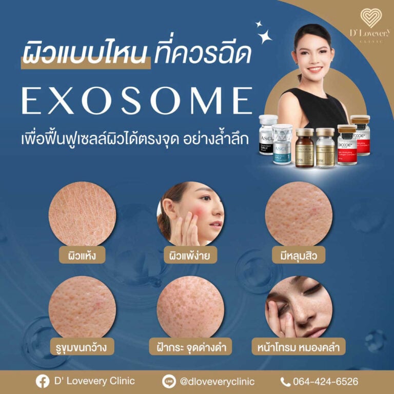 EXOXE คืออะไร Exosome ตัวจริง ต้องสีแดง - D' Lovevery Clinic